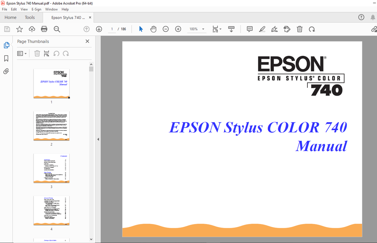 Epson Stylus Color 740 Manual - PDF DOWNLOAD