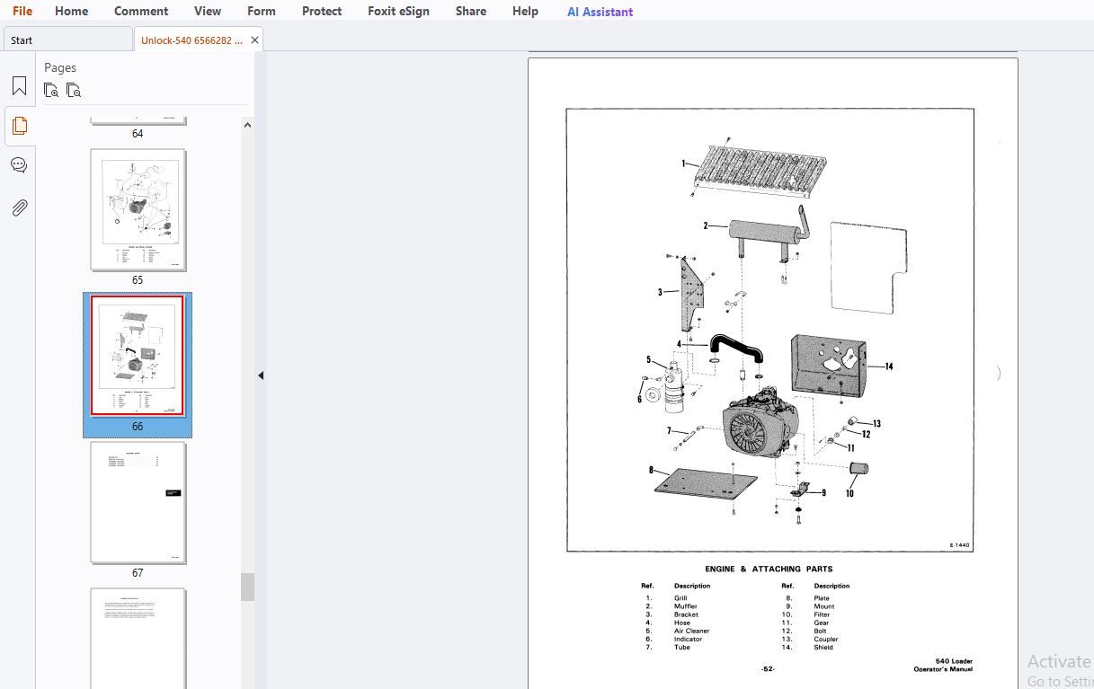 Bobcat 540 Operator's Manual 6566282 - PDF DOWNLOAD