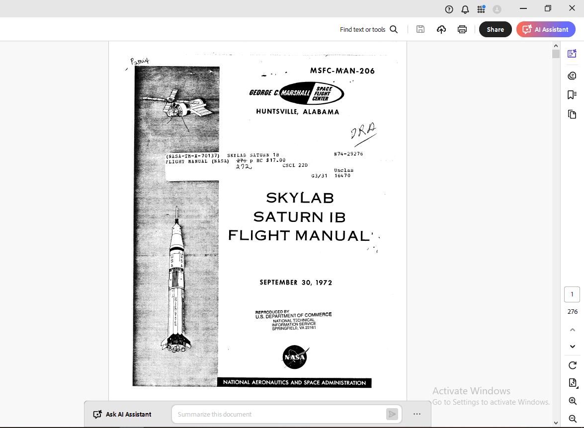 Skylab Saturn IB Flight Manual - PDF DOWNLOAD