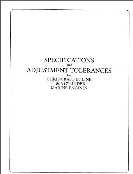 Chris Craft Hercules Vintage Engine Manual Specs Adjustment – PDF DOWNLOAD