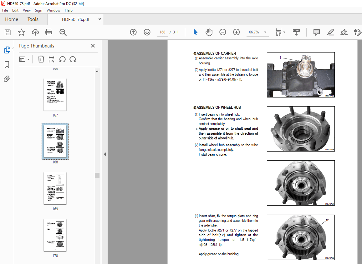 Hyundai Forklift HDF50-7S Service Manual 2023 – PDF DOWNLOAD