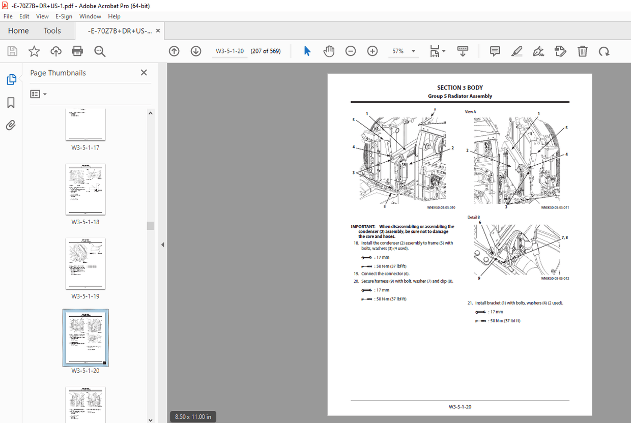 KCM 70Z7B WHEEL LOADER(Disassembly & Reassembly) CUMMINS QSB6.7 ENGINE Shop Manual - PDF