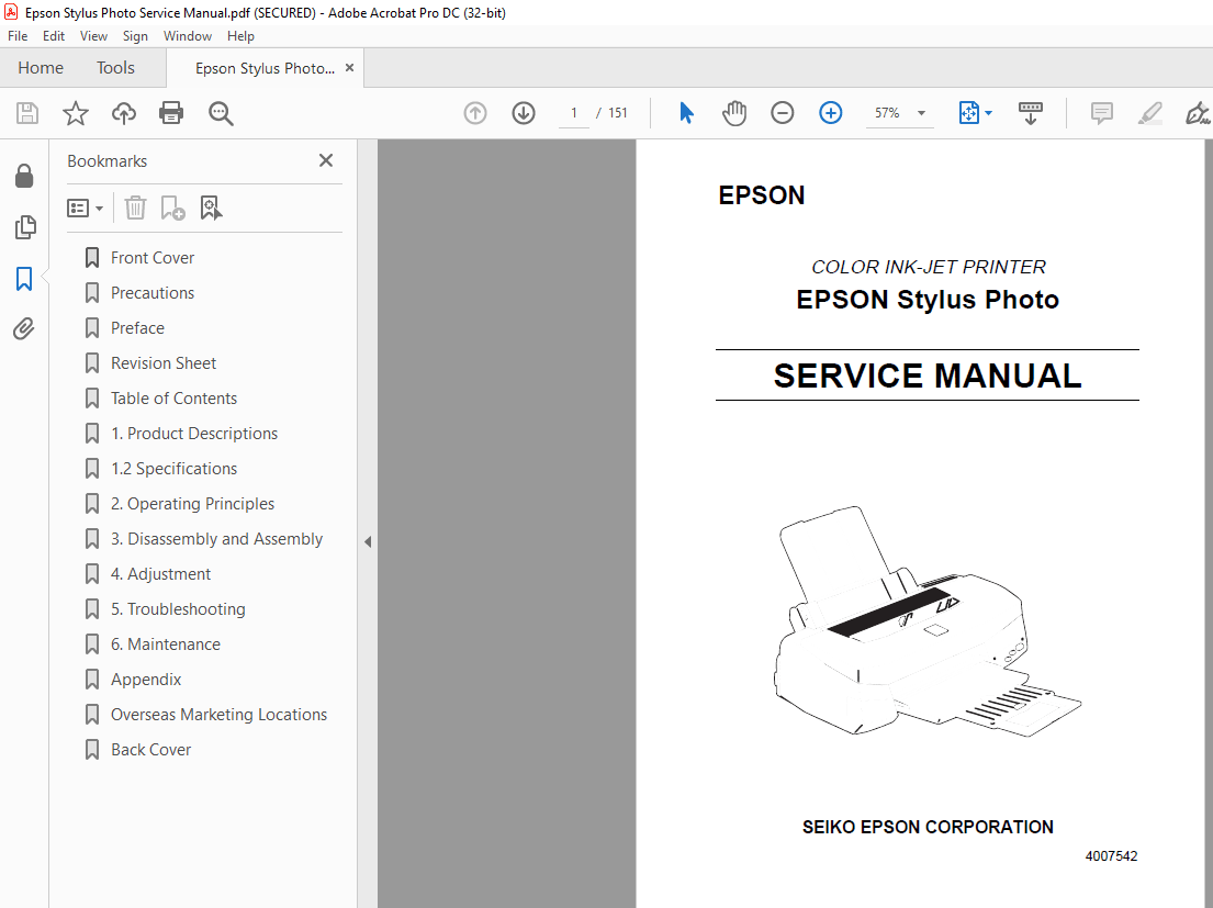 Epson Stylus Photo Service Manual - PDF DOWNLOAD