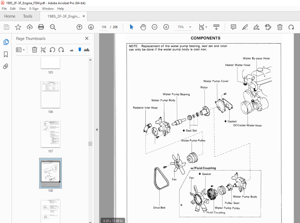 Toyota Land Cruiser 3F Engine Repair Manual - PDF DOWNLOAD
