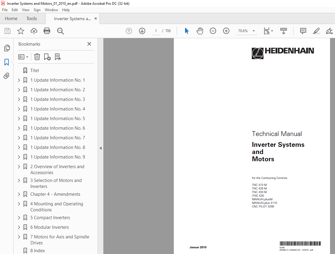 Heidenhain Inverter Systems & Motors Technical Manual - PDF DOWNLOAD