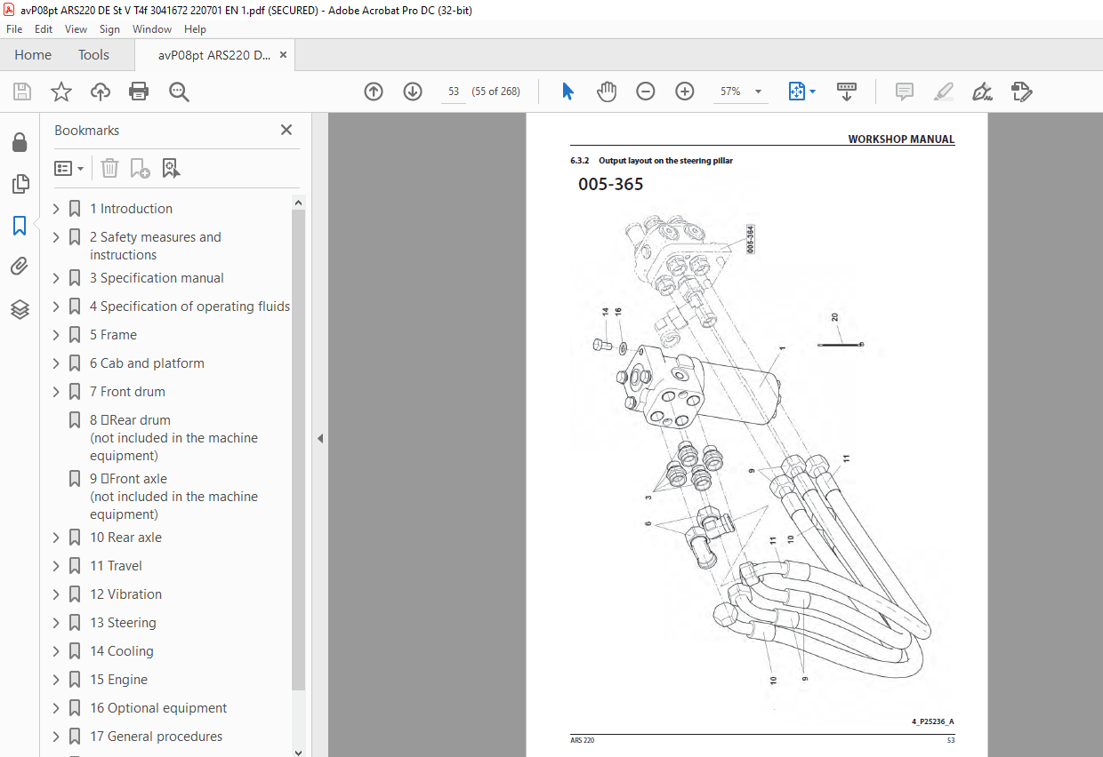 Ammann ASC 220 Single Drum Roller Workshop Manual 3041672 PDF