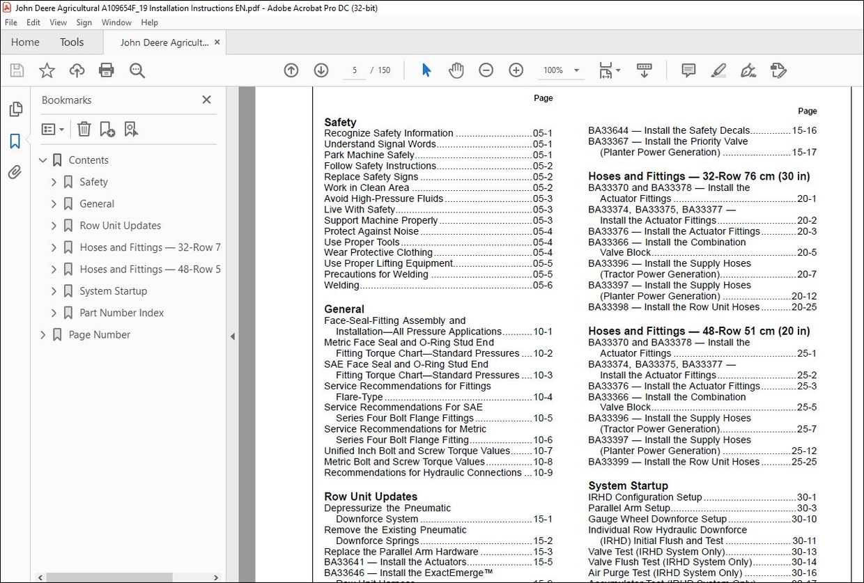 John Deere DB80 Planters Installation Instructions Manual - PDF DOWNLOAD