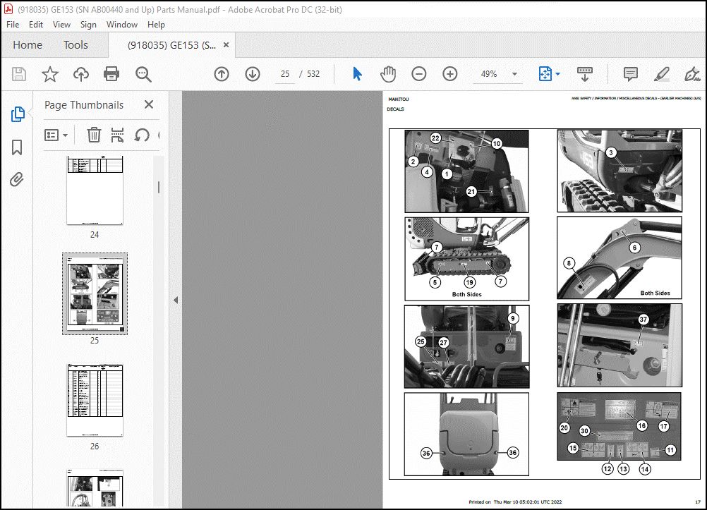 GEHL GE153 Parts Manual (918035) – PDF DOWNLOAD