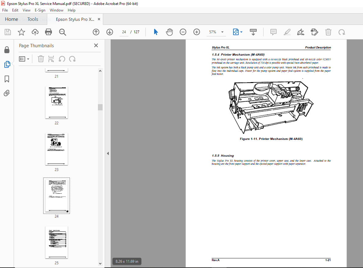 Epson Stylus Color XL Epson Color Inkjet Printer Service Manual - PDF ...