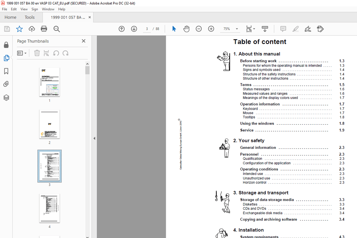 Cat VShearer – Shearer Visualization Version 10.92 Operating Manual - PDF DOWNLOAD