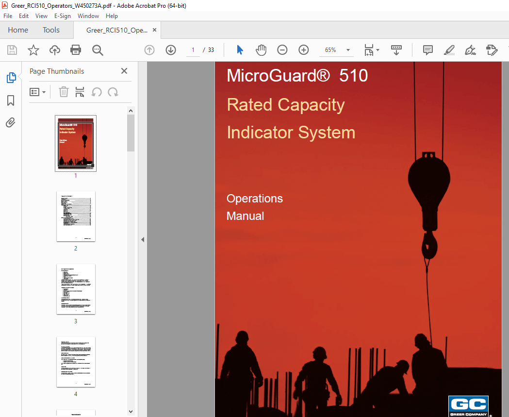 MicroGuard 510 Indicator System Operation Manual – PDF DOWNLOAD