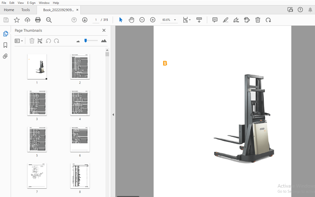 Crown B Walkie Stacker Parts Manual – PDF DOWNLOAD