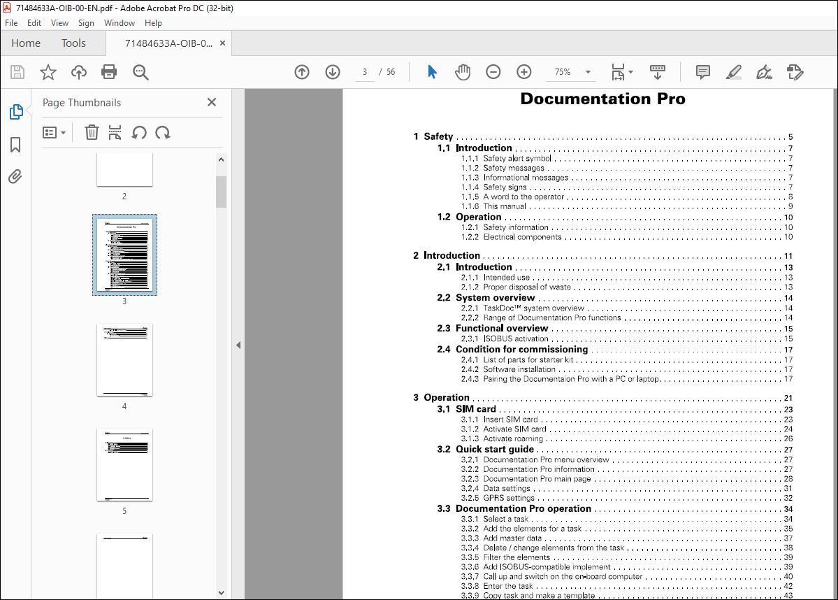 Gleaner EU Documentation Pro Operator’s Manual 71484633A – PDF DOWNLOAD