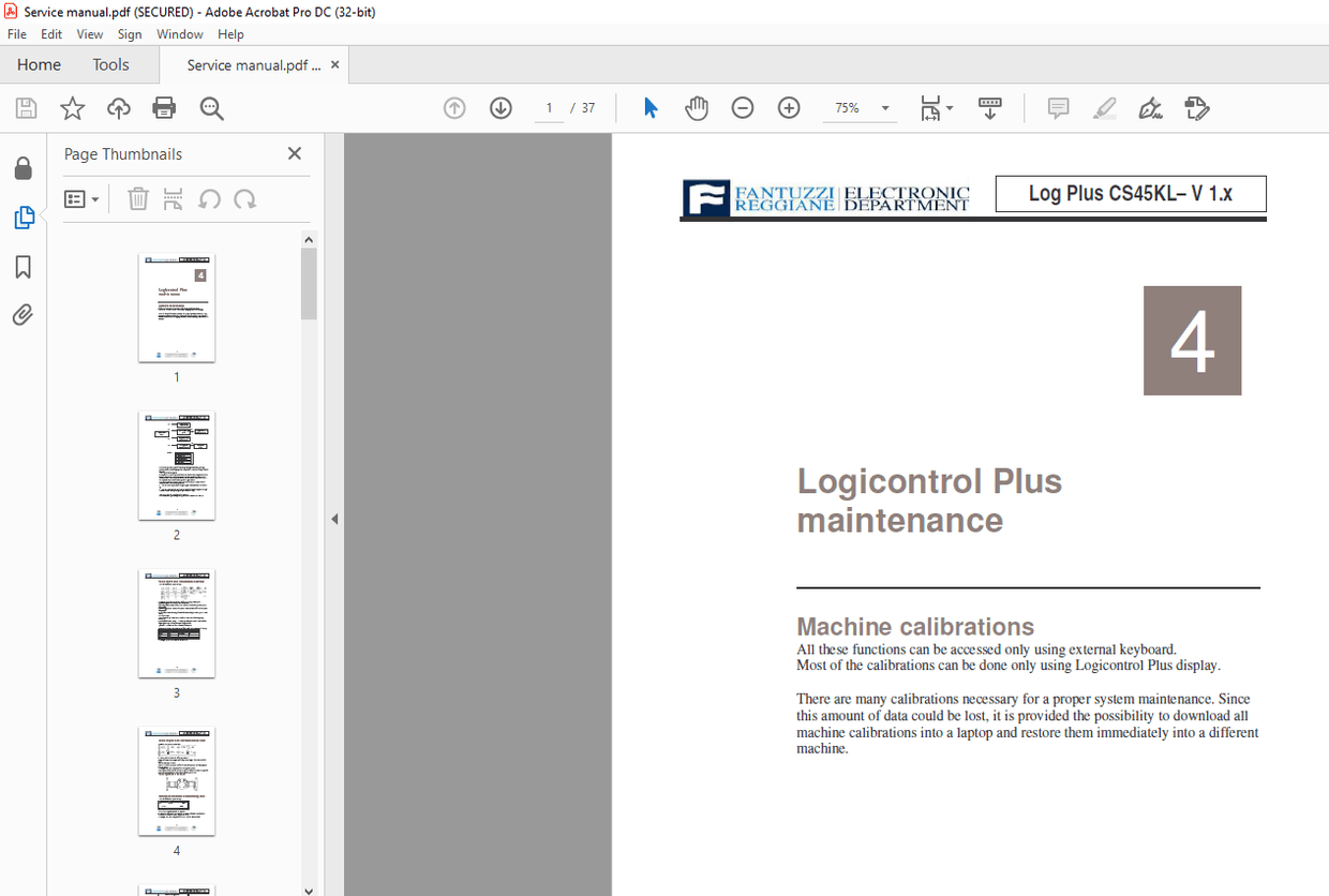 Fantuzzi Reggiane Log Plus CS45KL– V 1.x maintenance Manual