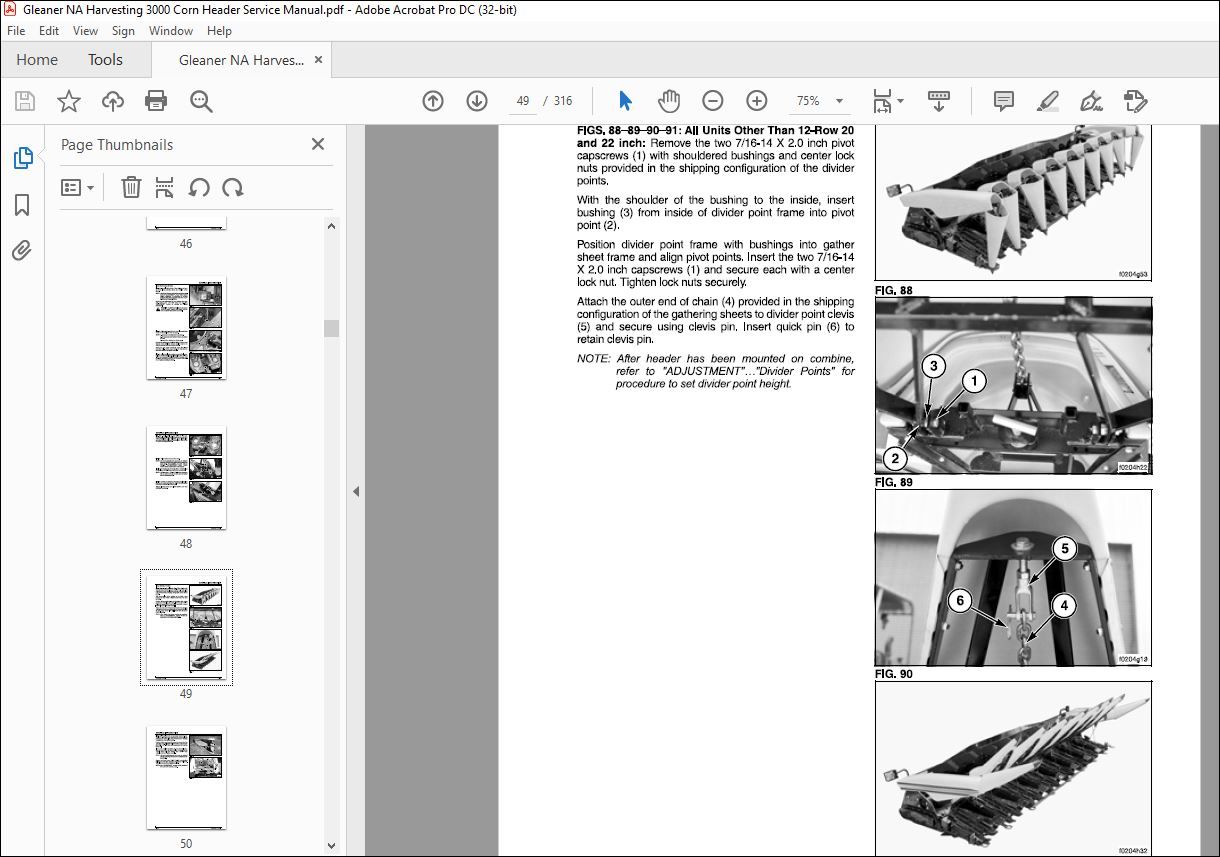 Gleaner NA Harvesting 3000 Corn Header Service Manual – PDF DOWNLOAD