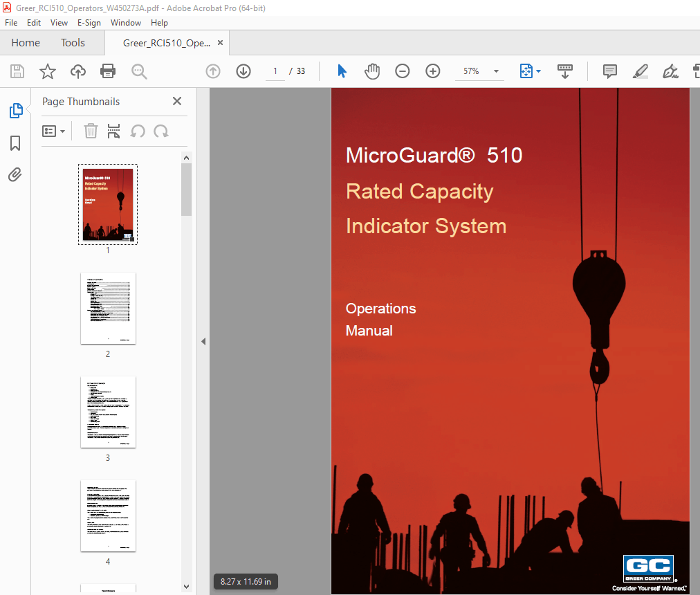 MicroGuard 510 Indicator System Operation Manual – PDF DOWNLOAD