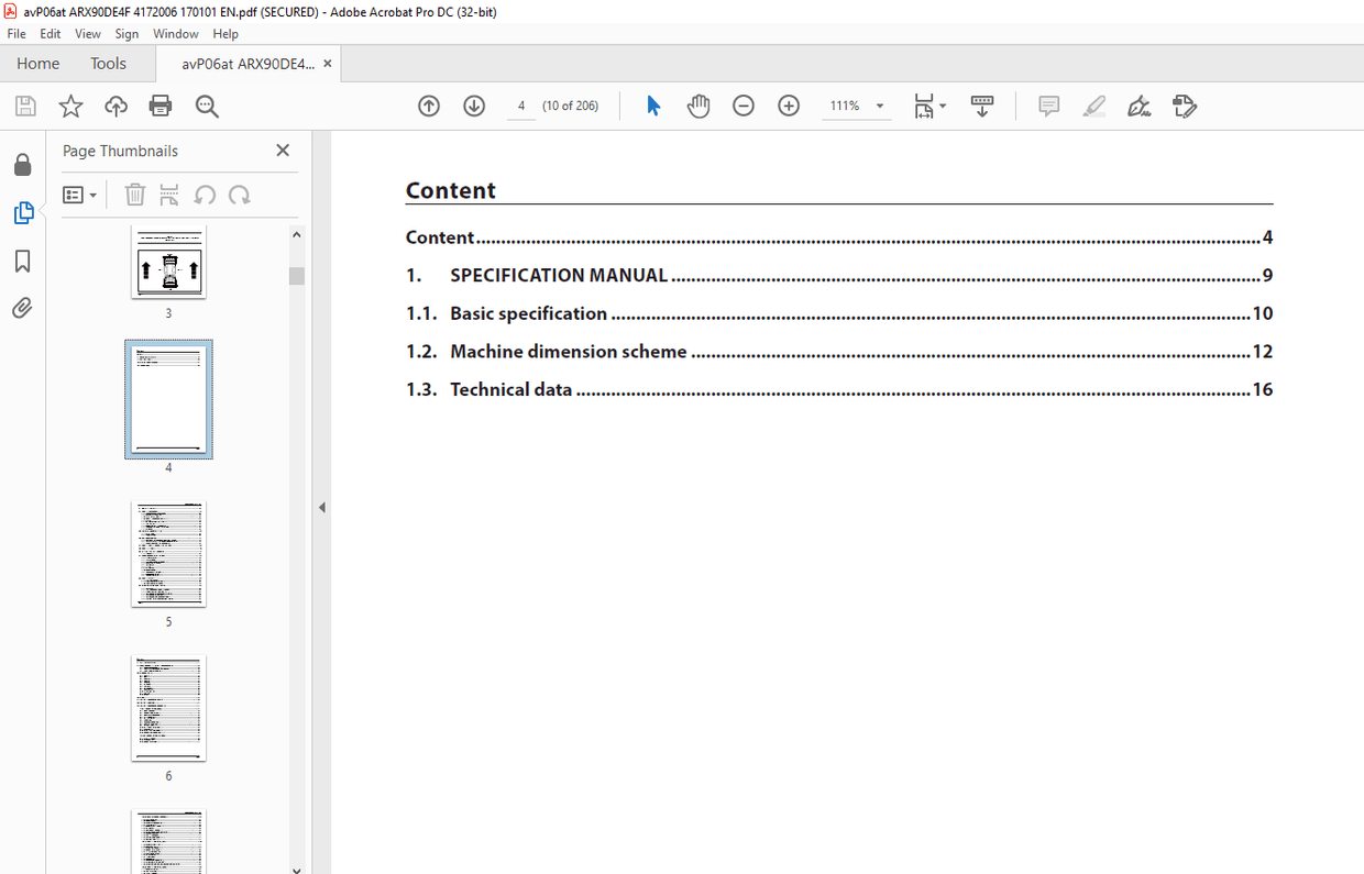 Ammann ARX 90 Tandem Roller Operating Manual 4172006 - PDF