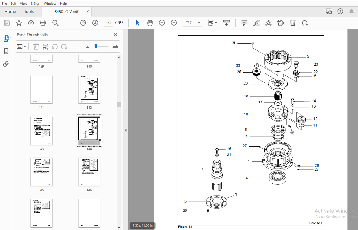 Daewoo Track Excavator Solar 450LC-V Shop Manual – PDF DOWNLOAD