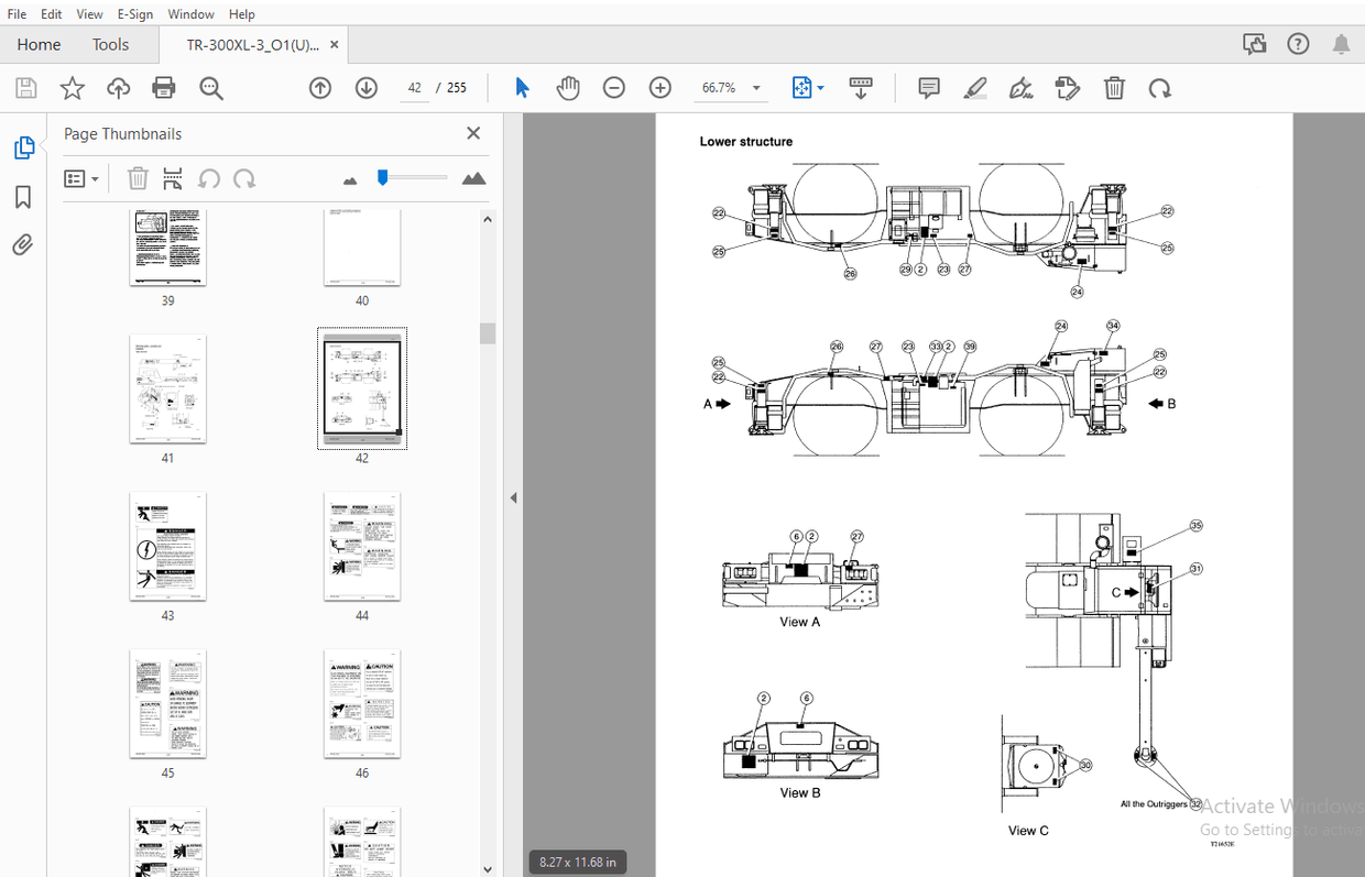 Tadano TR-300XL Rough Terrain Crane Operation Manual – PDF