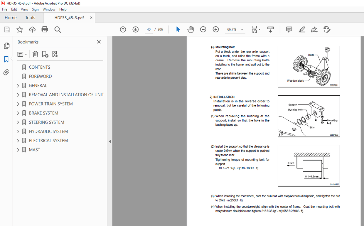 Hyundai Forklift HDF 35III HDF 45III Service Manual – PDF DOWNLOAD