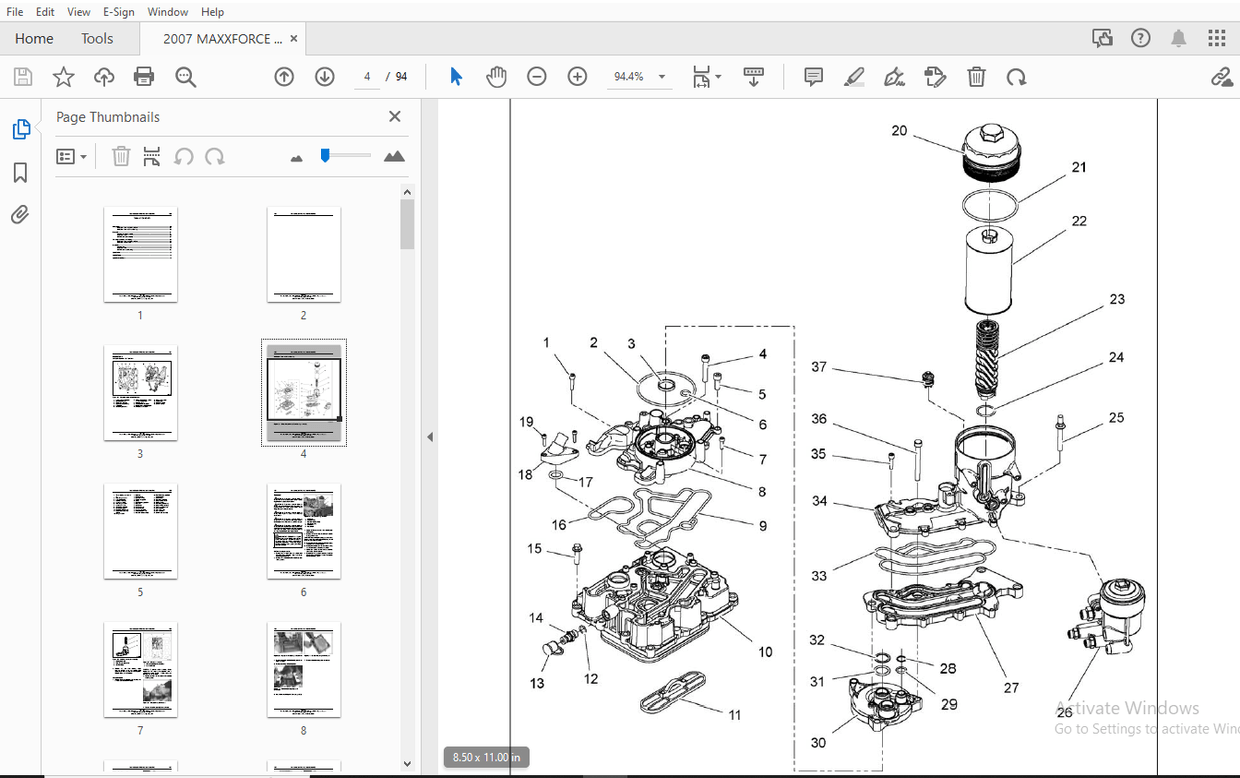2007 MAXXFORCE 5 OIL COOLER & FILTER HOUSING MANUAL – PDF DOWNLOAD