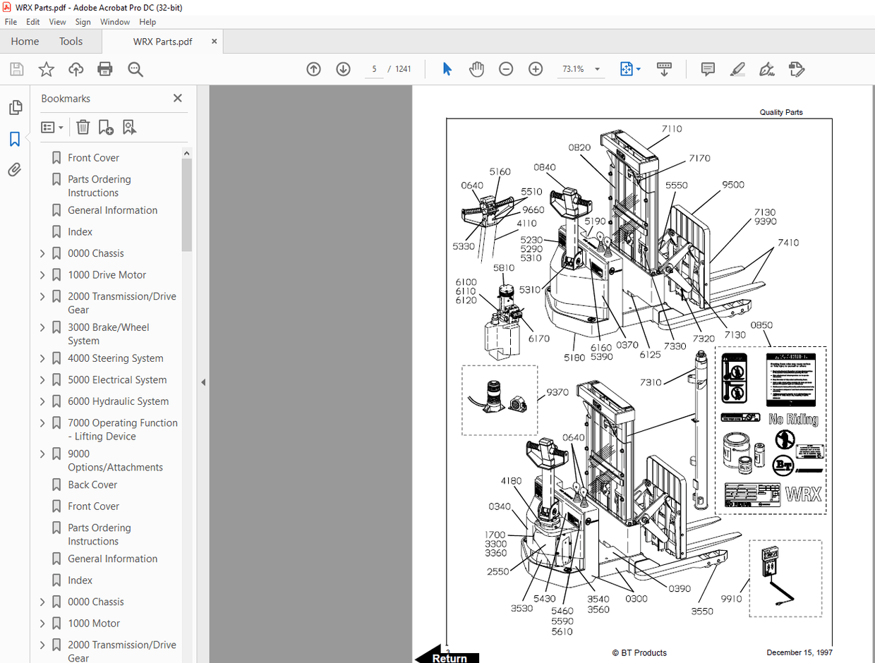 BT Prime-MoverForklift WRX 30 Electric Straddle Reach Stacker Truck ...