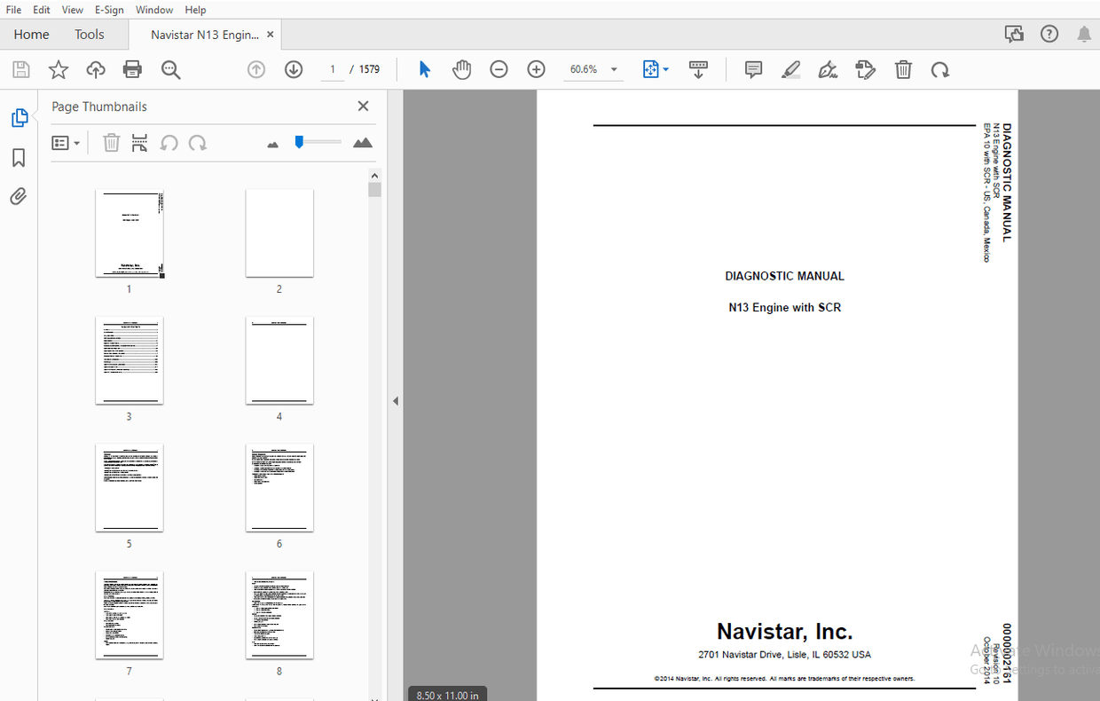 Navistar N13 Engine with SCR Diagnostic Manual – PDF DOWNLOAD