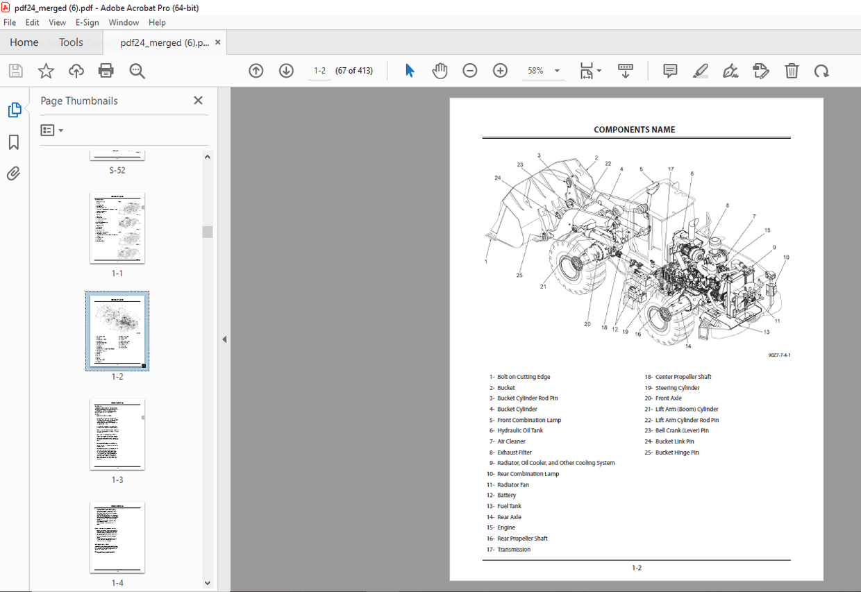 KCM 90Z7/92Z7 Wheel Loader HINO E13C-VV Engine OPERATION & MAINTENANCE Manual - PDF DOWNLOAD