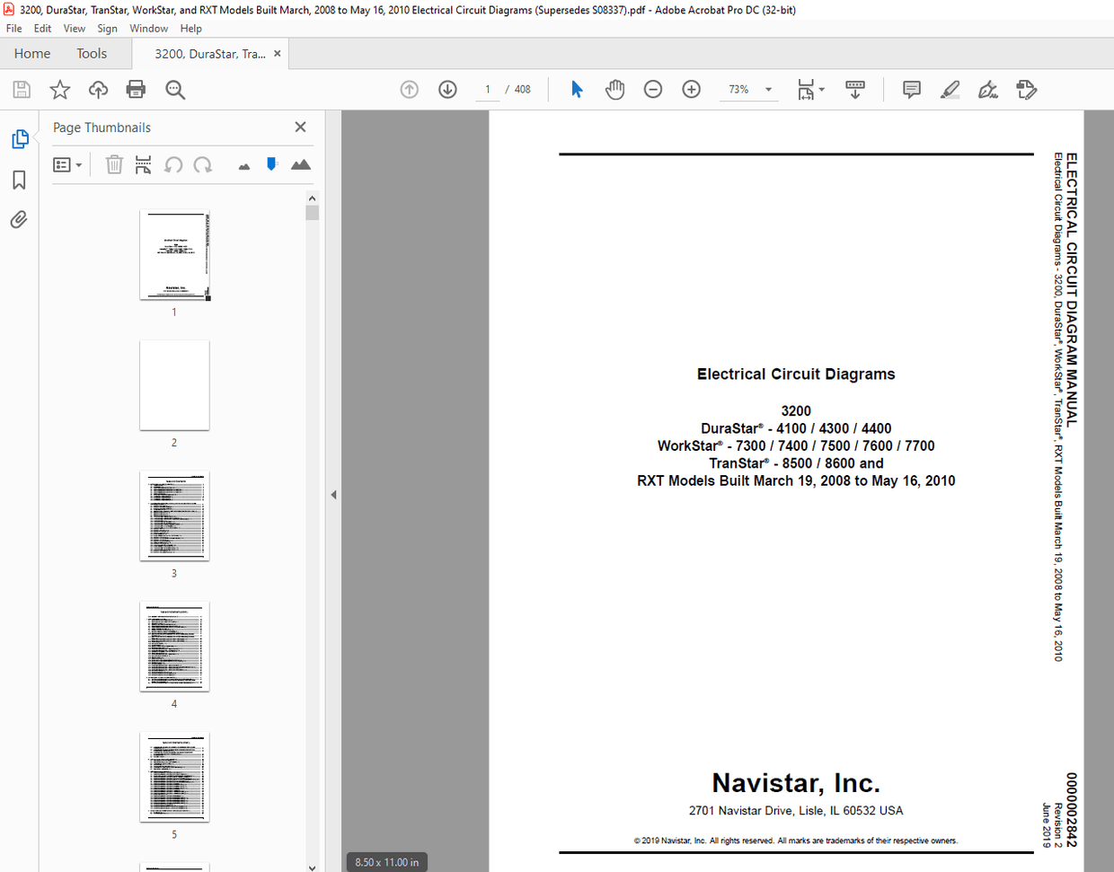 Navistar 3200 Electrical Circuit Diagrams Manual 0000002842 – PDF DOWNLOAD