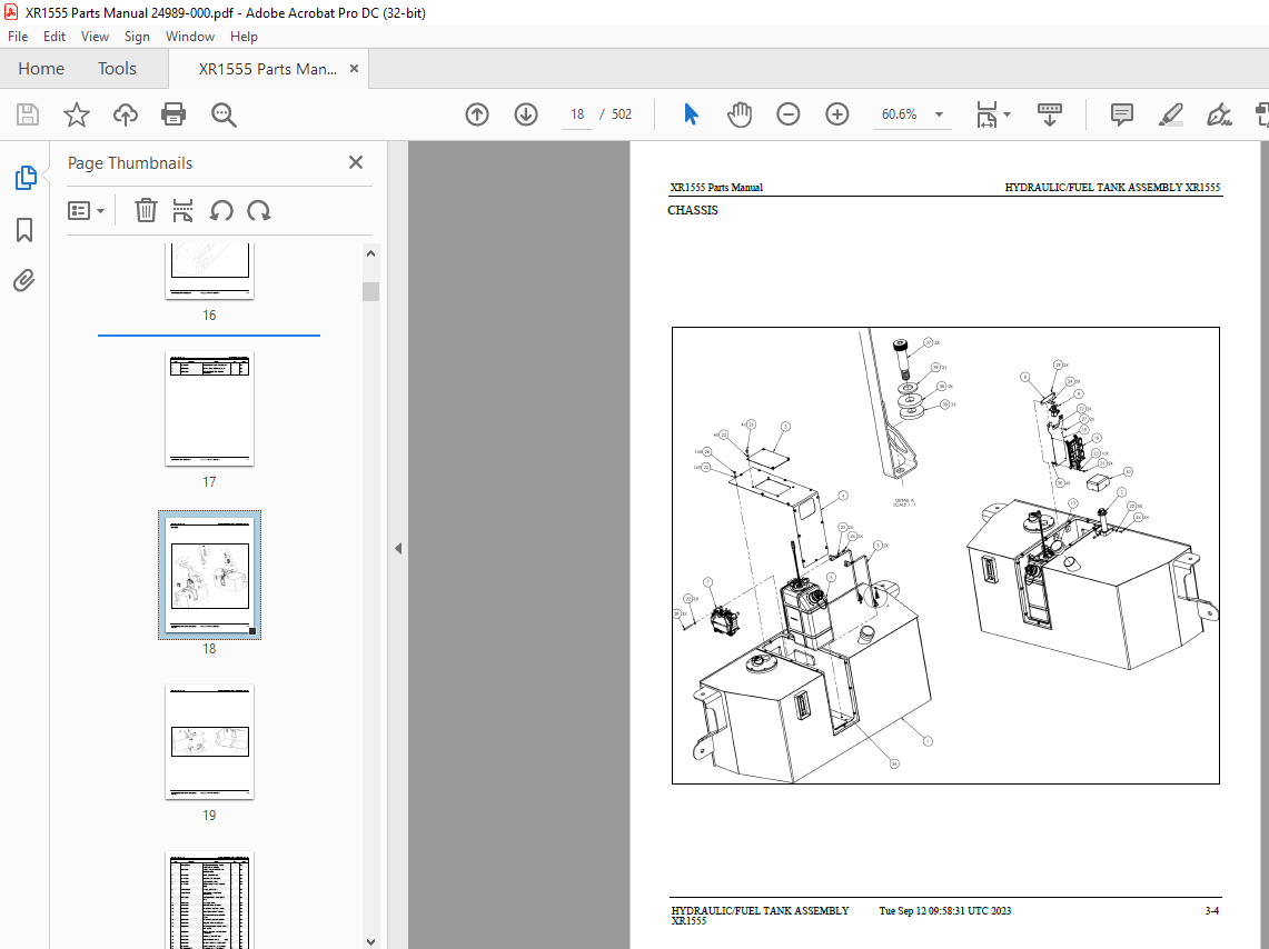 Xtreme Telehandler XR1555 Forklift Parts Manual – PDF DOWNLOAD