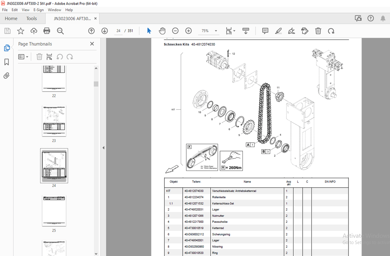 Ammann AFT 300-2 Deutz Stage V Parts Manual 10002170JN3023006 PDF