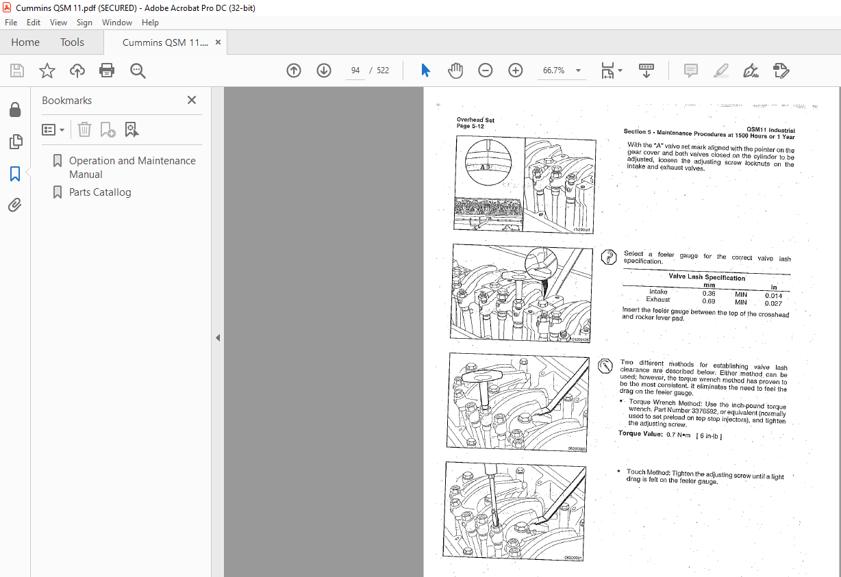 Cummins QSM 11 Industrial Operation + Parts Manual – PDF DOWNLOAD