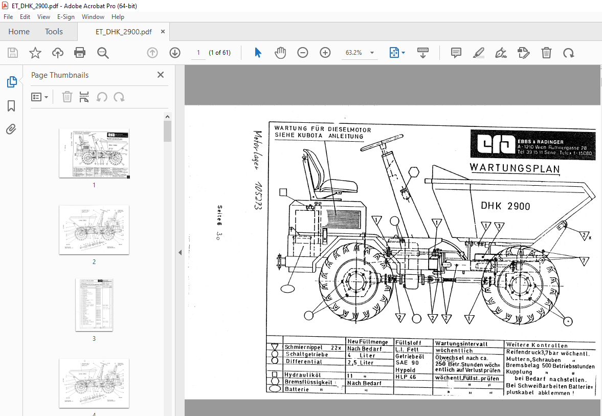 Wacker Neuson DHK 2900 Dumper Ersatzteileliste - PDF DOWNLOAD