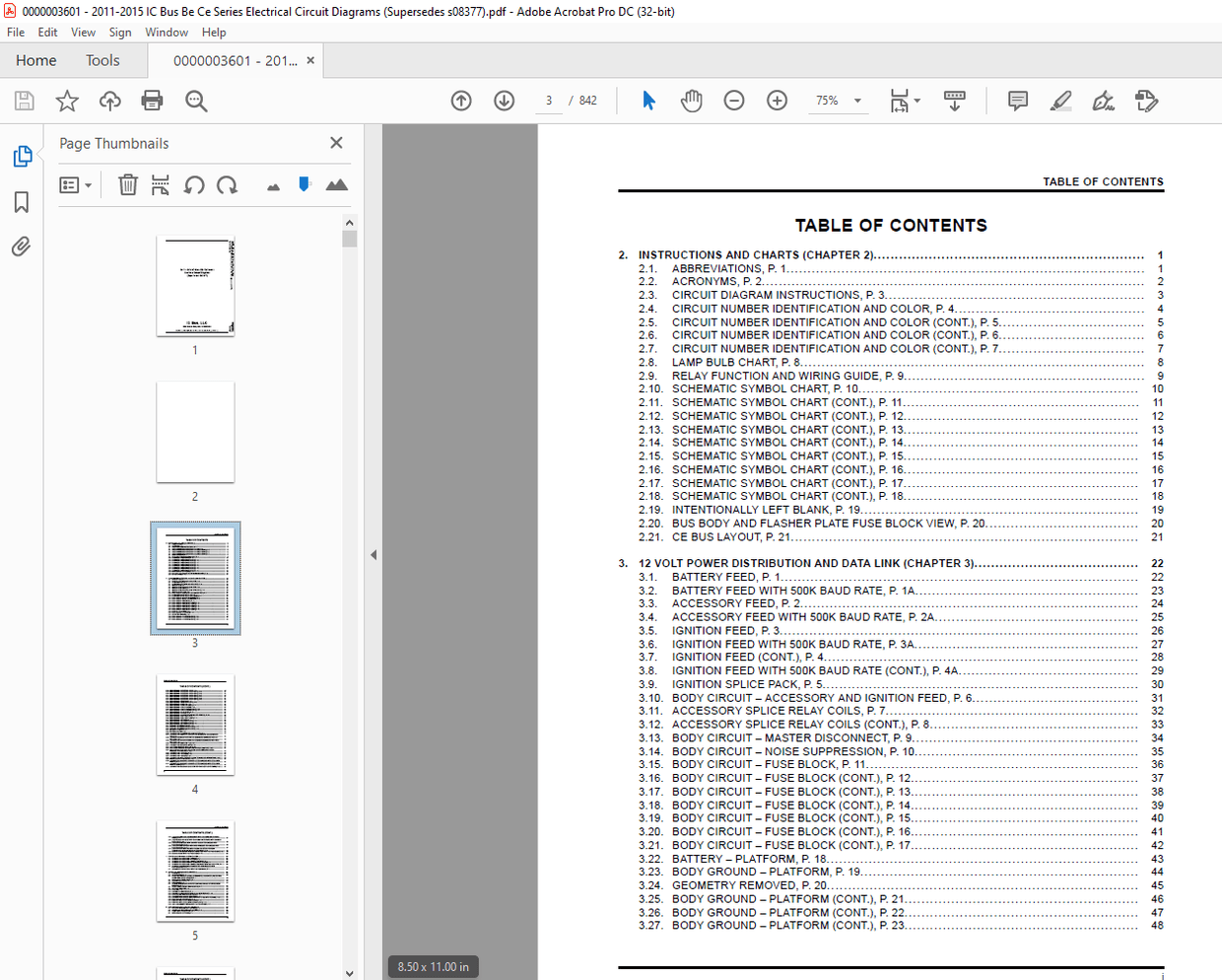 Navistar 2011-2015 IC Bus® BE CE Series Electrical Circuit Diagrams ...
