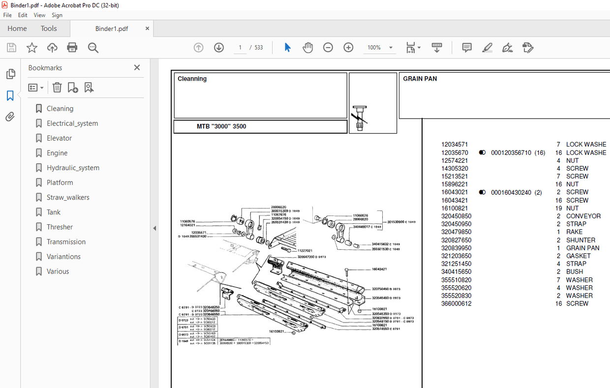 Laverda 3500 Agricultural Tractor Parts Manual – PDF DOWNLOAD