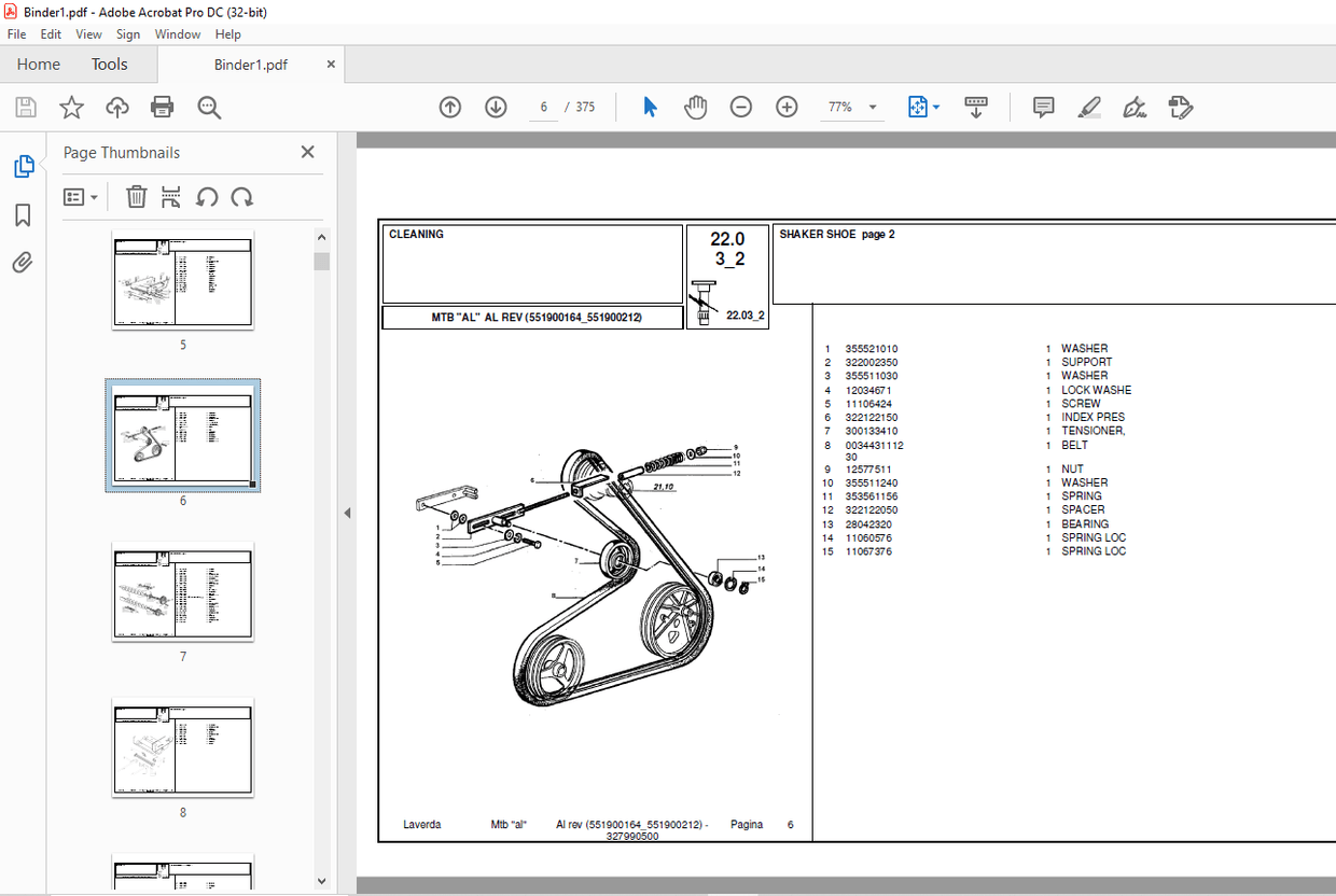 Laverda AL Rev Agricultural Tractor Parts Manual – PDF DOWNLOAD