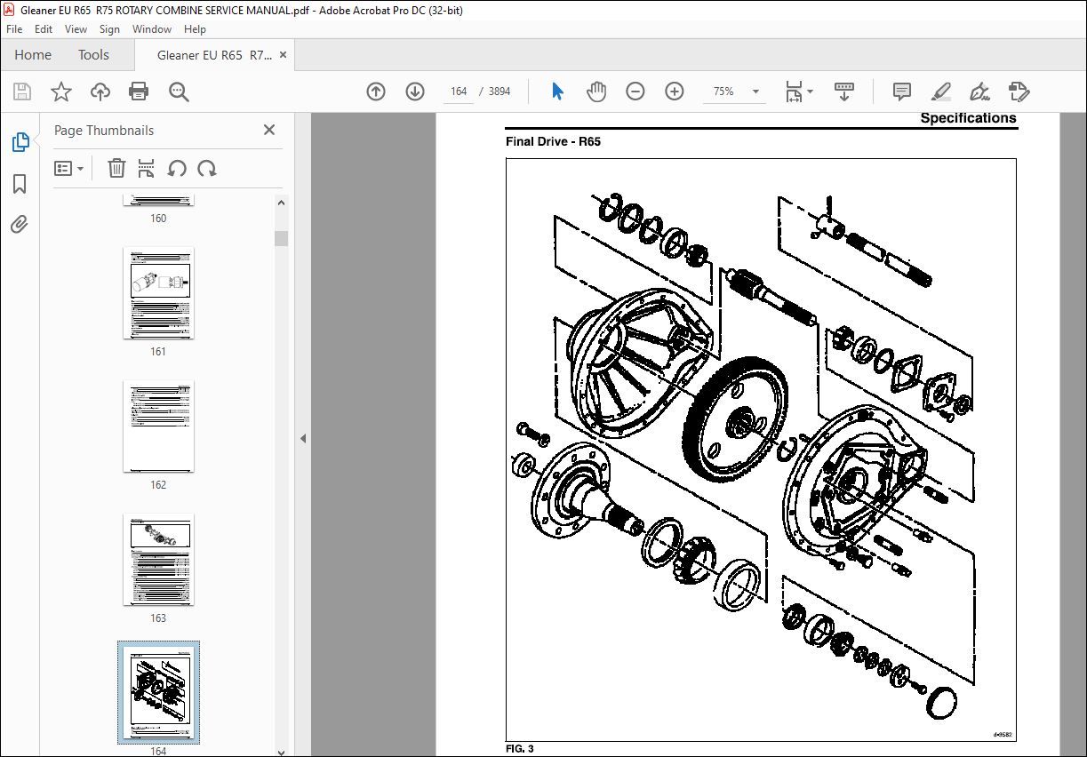 Gleaner EU R65 R75 Rotary Combine Service Manual 79028577A – PDF DOWNLOAD