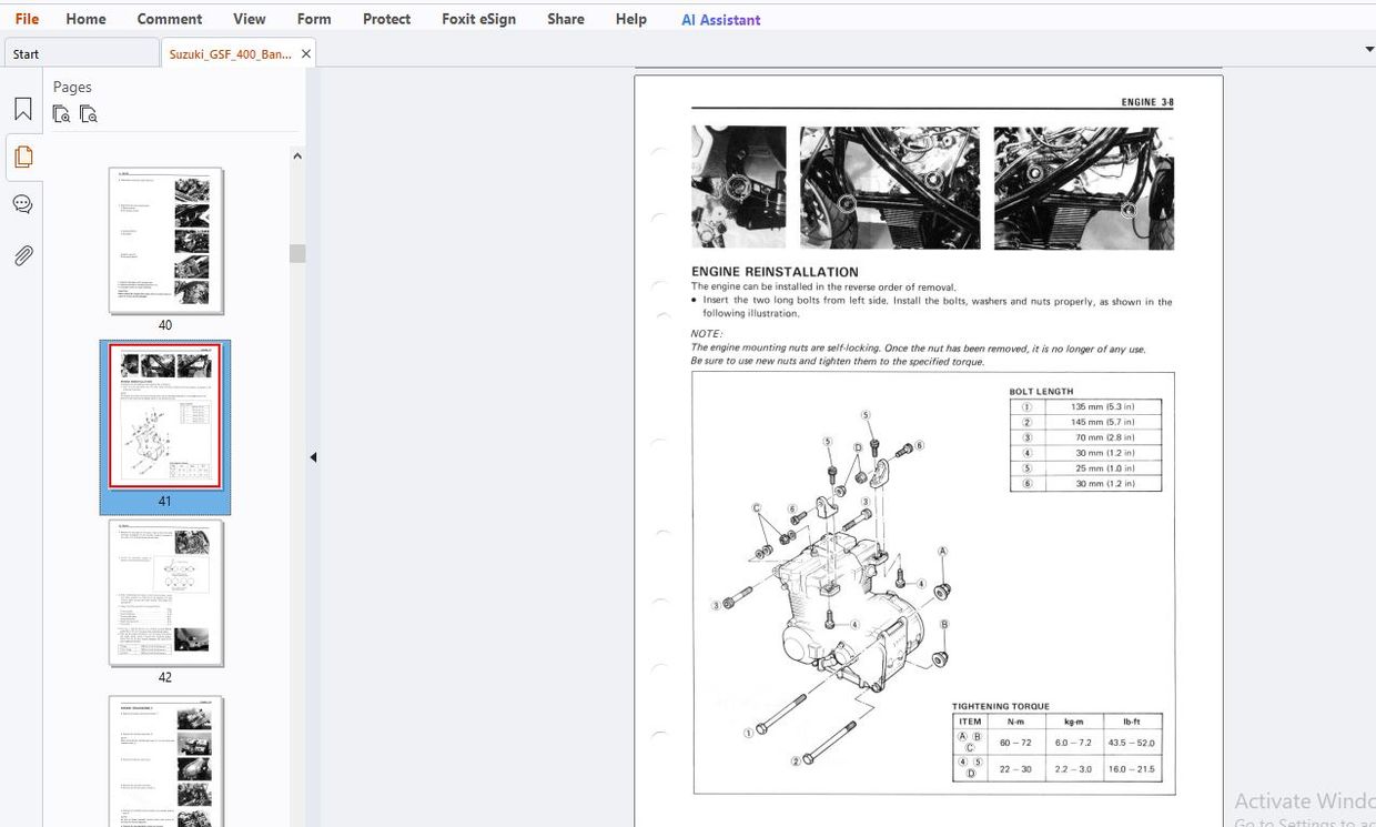 Suzuki GSF400 Bandit Service Manual – PDF DOWNLOAD
