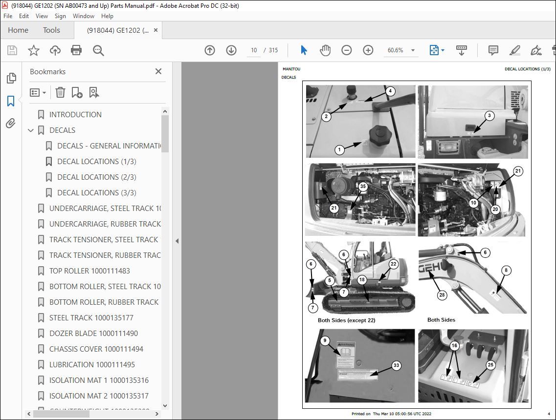 Gehl GE1202 Parts Manual(918044) – PDF DOWNLOAD