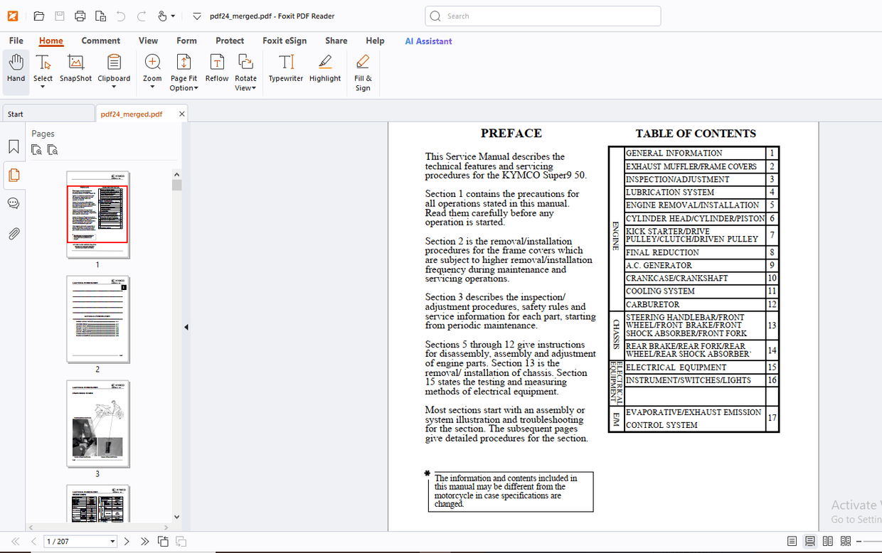 Kymco Super9 50 Service Manual - PDF DOWNLOAD
