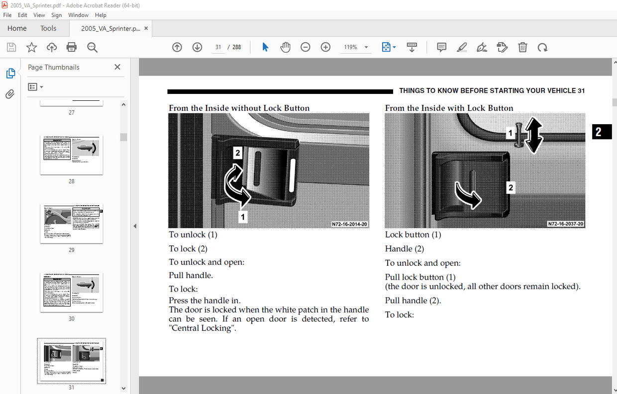 Sprinter 2005 VA Service Manual - PDF DOWNLOAD