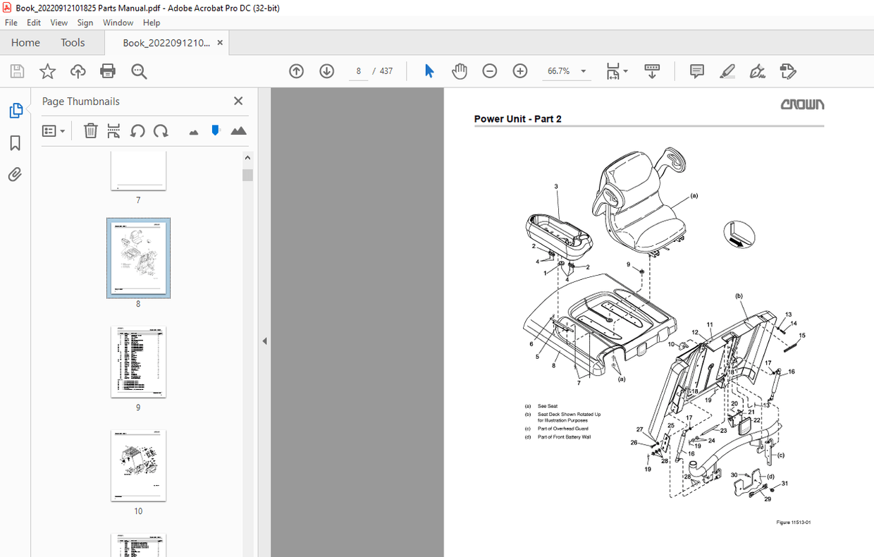 Crown Forklift SC 4500 Parts Manual – PDF DOWNLOAD