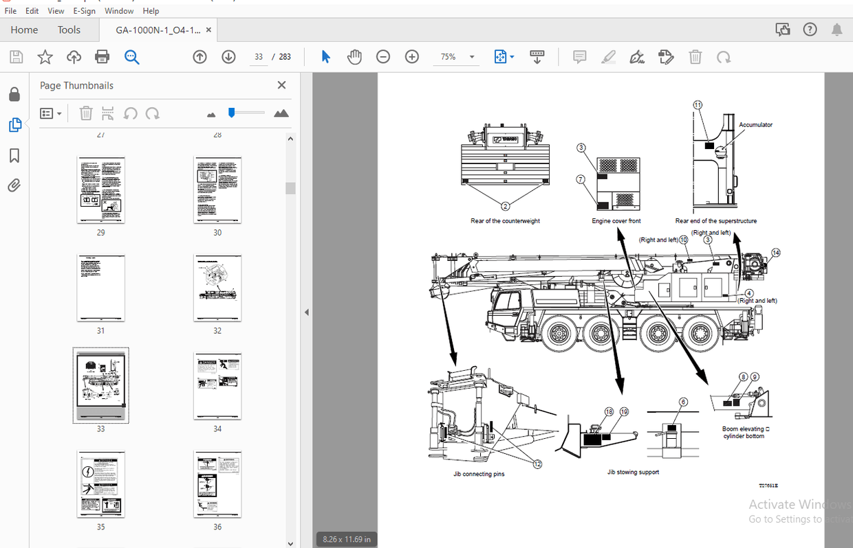 Tadano GA-1000N All Terrain Crane Operation Manual – PDF