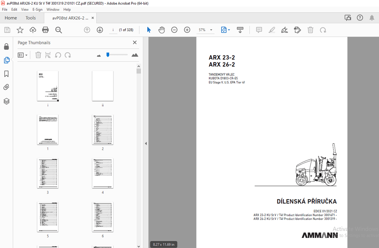 AMMANN ARX 23-2 ARX 26-2 DÍLENSKÁ PŘÍRUČKA - PDF