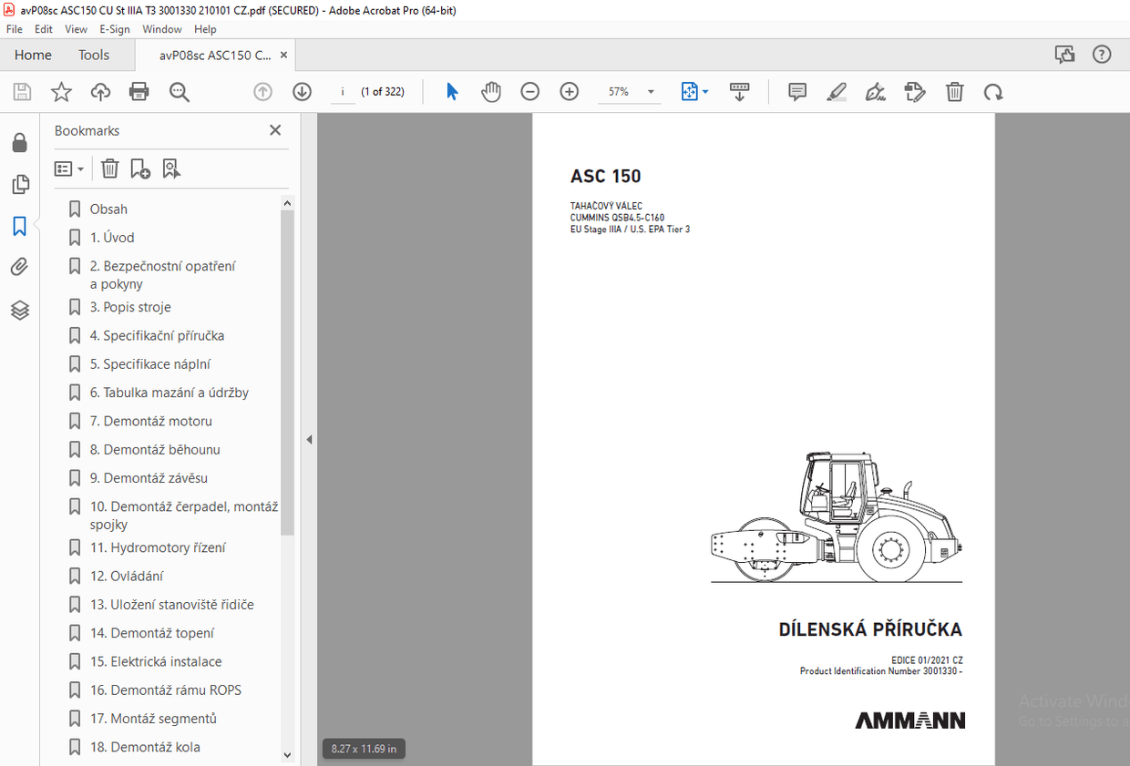 AMMANN ASC 150 DÍLENSKÁ PŘÍRUČKA 3001330 PDF
