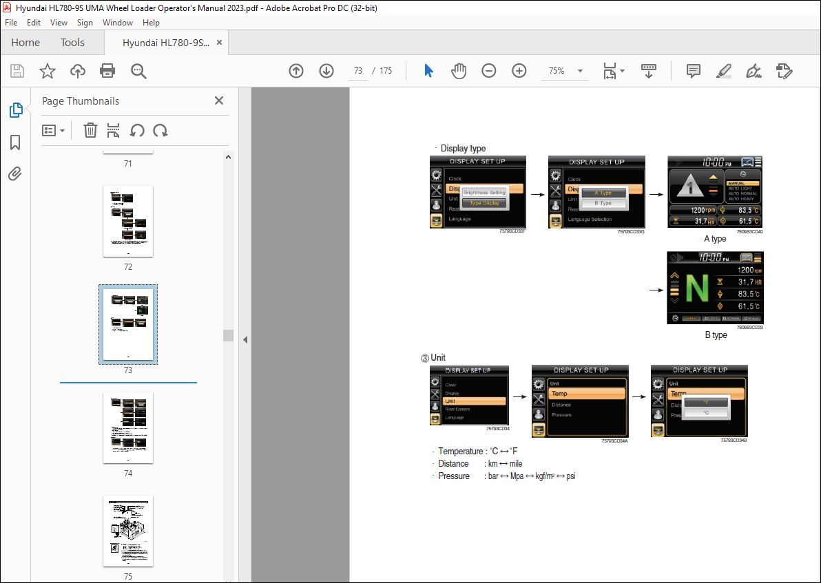 Hyundai HL780-9S UMA Wheel Loader Operator’s Manual 2023 – PDF DOWNLOAD