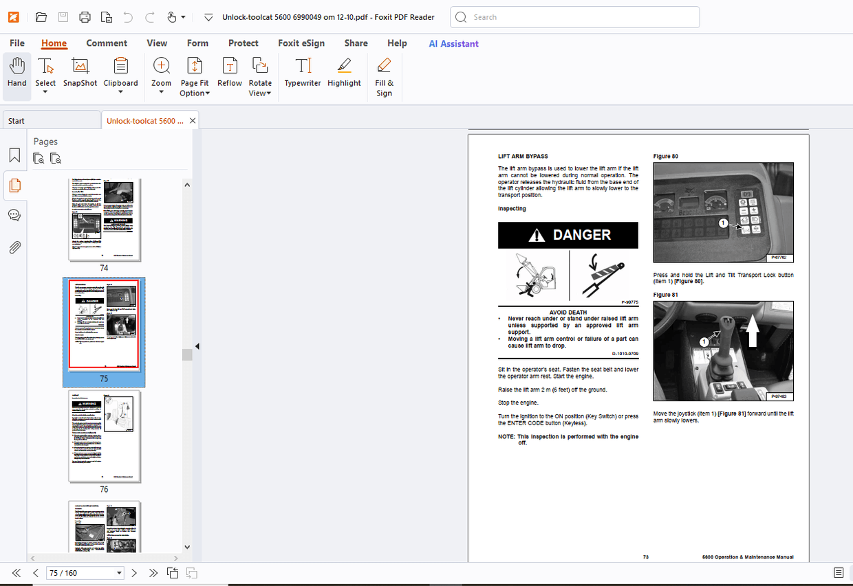 Bobcat Toolcat 5600 Utility Work Machine Operation & Maintenance Manual PDF - DOWNLOAD