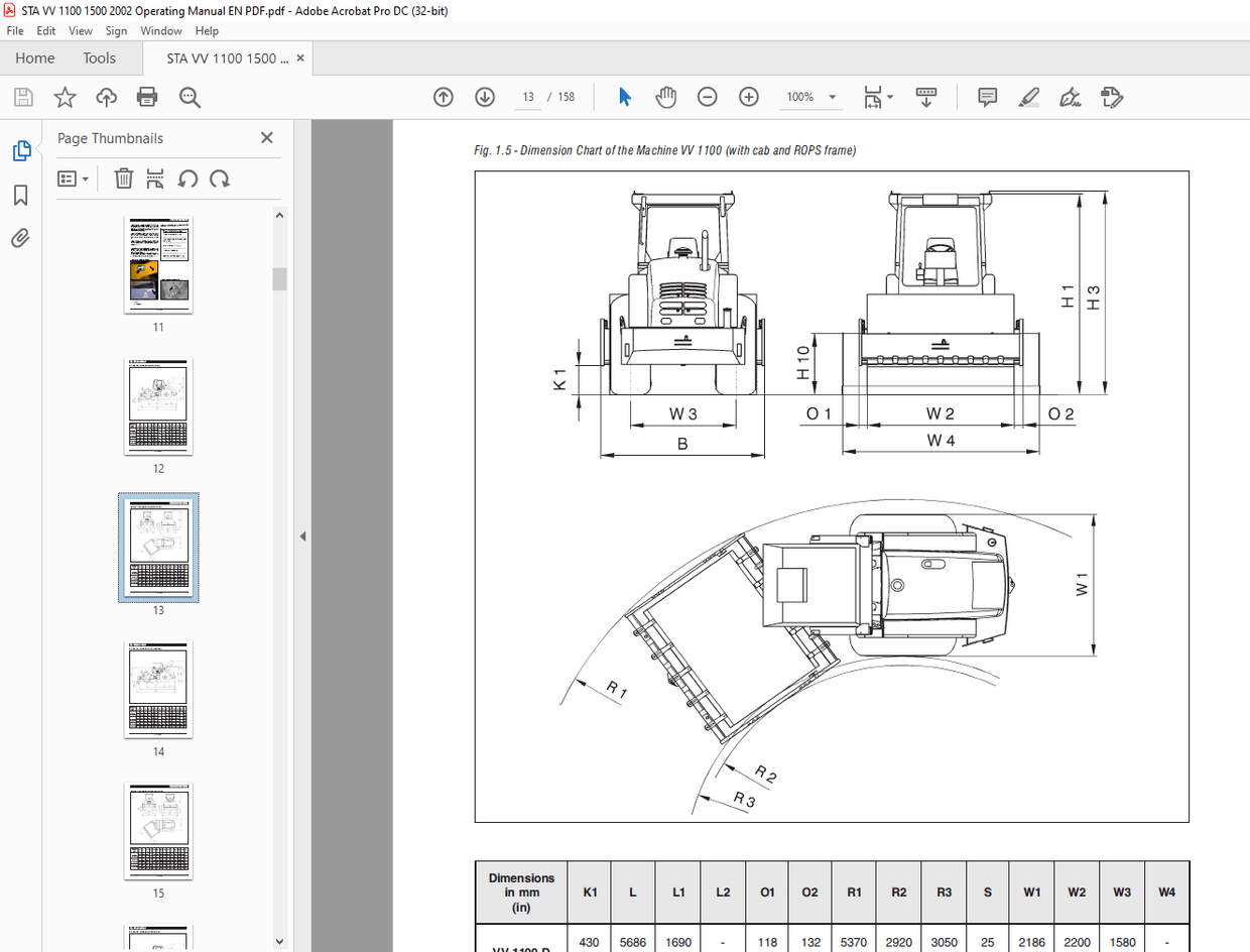 STA VV 1100 and VV 1500 VIBRATORY ROLLERS OPERATING MANUAL – PDF DOWNLOAD