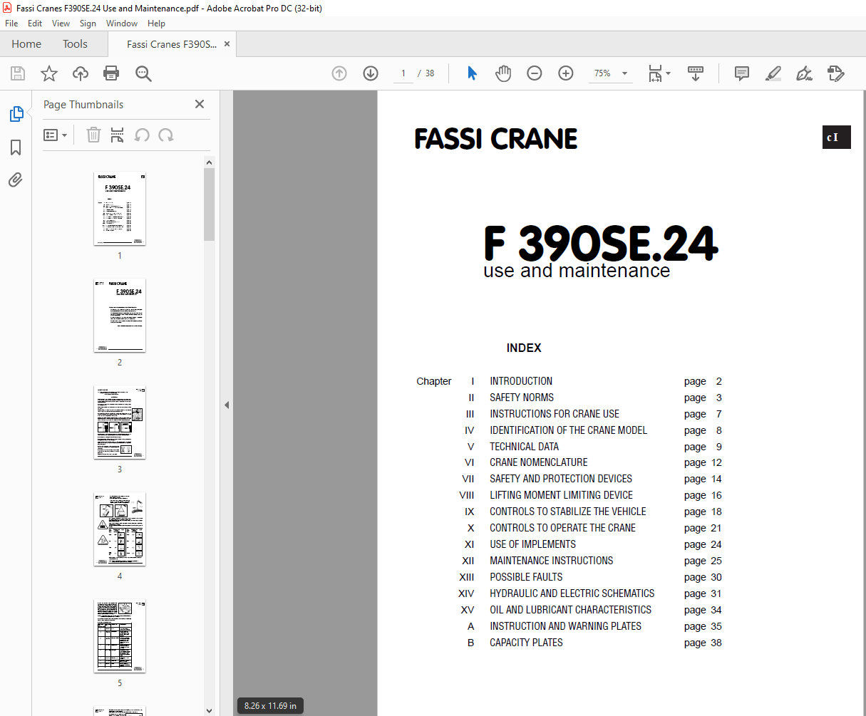 Fassi Crane F390SE.24 Use and Maintenance Manual – PDF DOWNLOAD