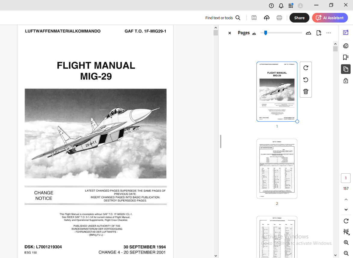 MIG 29 LUFTWAFFENMATERIALKOMMANDO Flight Manual - PDF DOWNLOAD